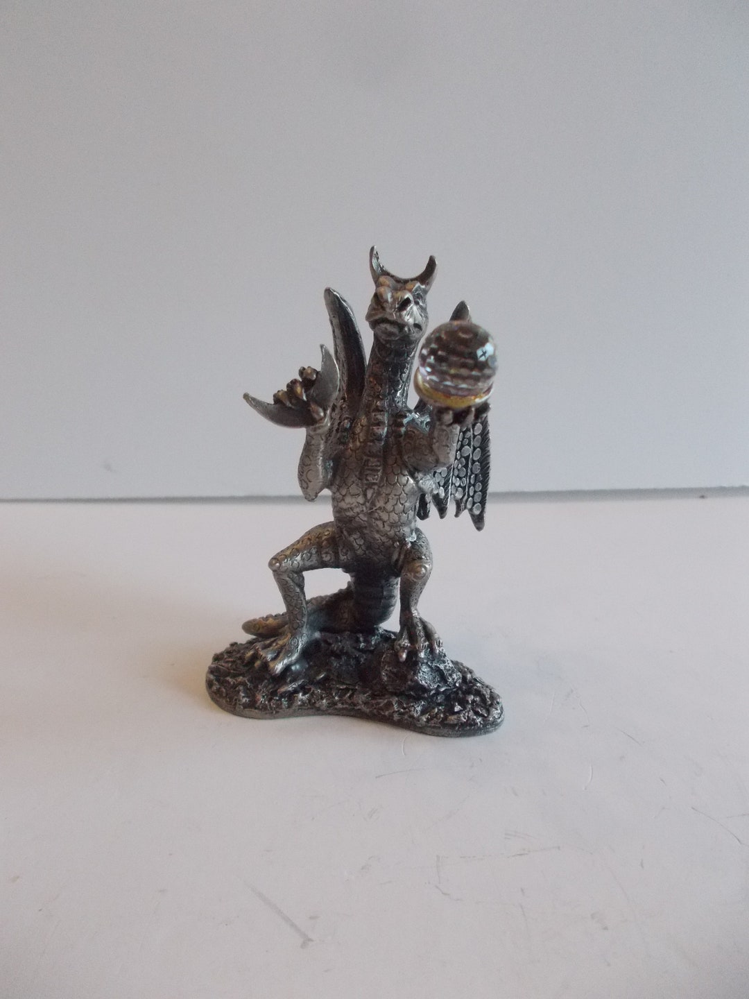 Large~fantasy~pewter~dragon~figurine~90s~wapw~england~collectable~magic ...