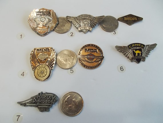 Biker~Pins~Sturgis~HOG~Daytona~MDA~Camel Cigarettes~P… - Gem