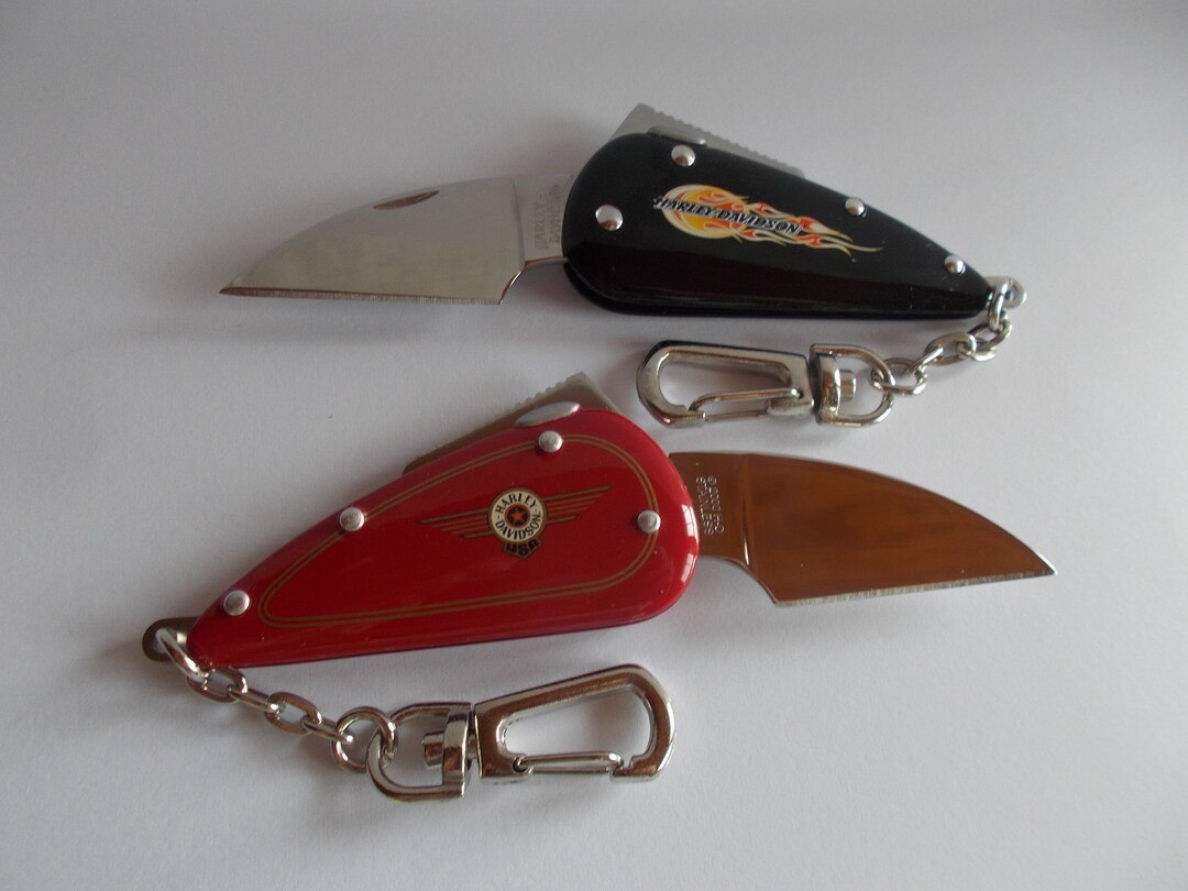 Biker~folding~keychain~pocket~knife~2000~motorcycle~collectable~old ...
