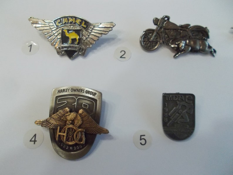 Biker~pins~hog~v Twin~camel Cigarettes~myrtle Beach~laughlin~motorcycle ...
