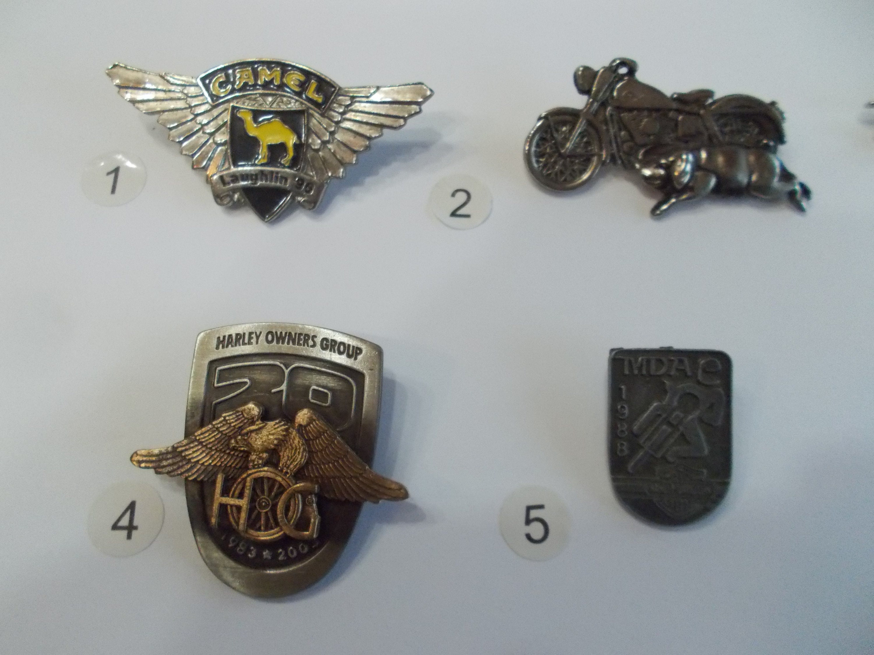 Biker~pins~hog~v Twin~camel Cigarettes~myrtle Beach~laughlin~motorcycle ...