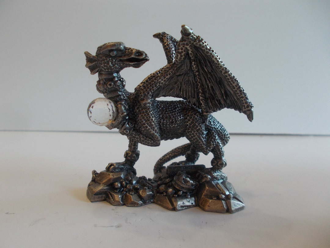 Large~fantasy~pewter~dragon~figurine~90s~wapw~england~collectable~magic ...