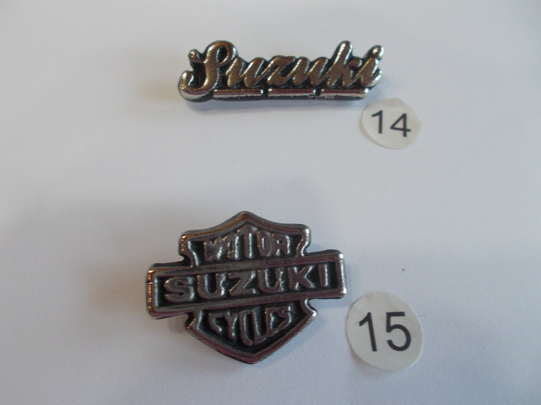 Vintage~suzuki~motorcycle~pins~biker~pin~badge~suzuki~accessory~jewelry ...