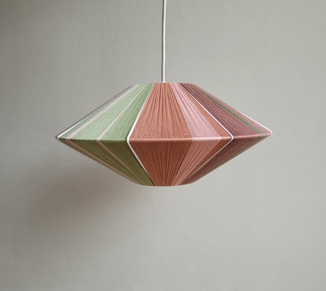 Lampion Lampshade, Ufo Lampshade, Woven Lamp, Wire Lamp, Color Block ...
