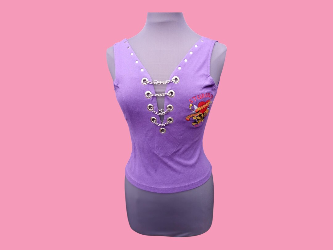 Vintage Sturgis Purple Chain Link Tank Top - 2009 - Etsy