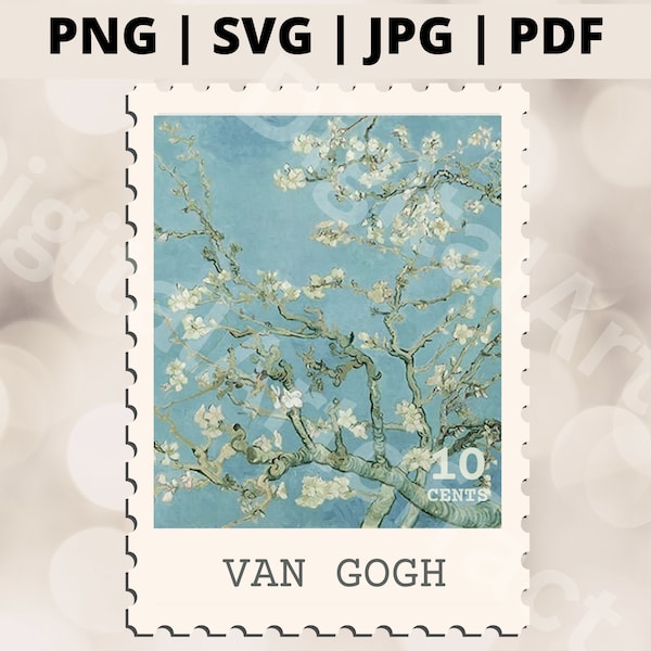 Vincent Van Gogh Almond Blossom Png, Flower Svg, Floral Svg, Botanical ...