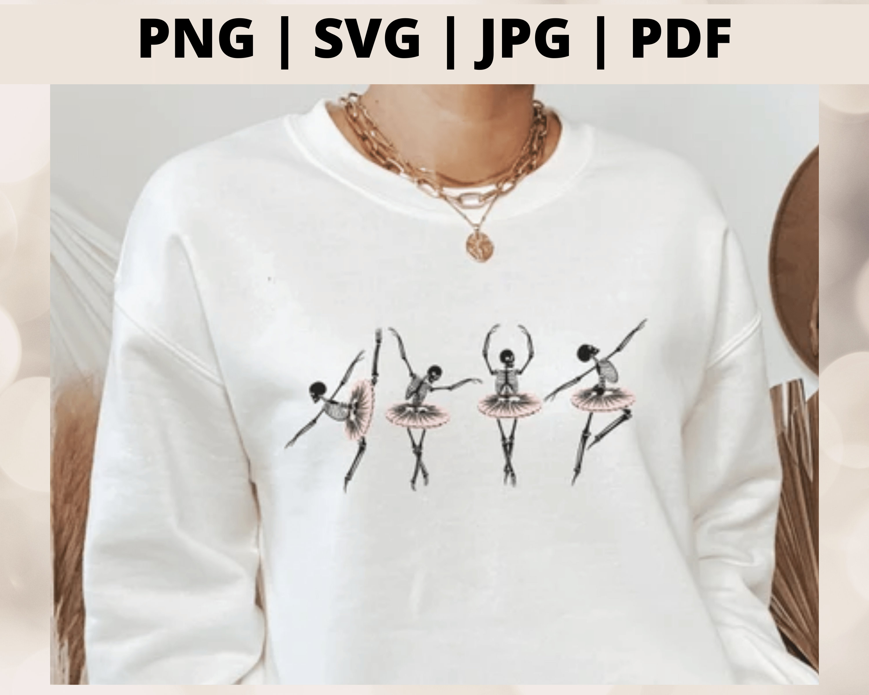 Ballerina Dancing Skeleton Svg, Ballet Png Halloween Skeletons Dance ...