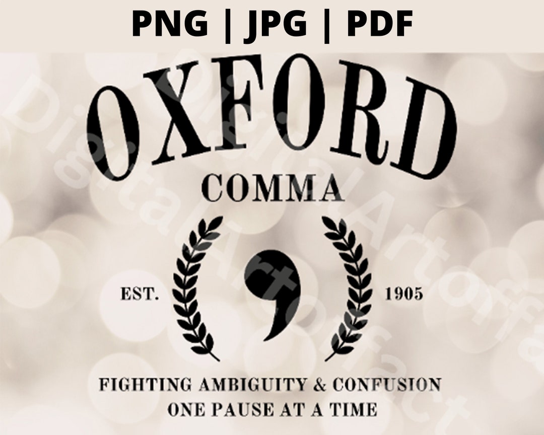 Oxford Comma Teacher Png, Teacher Gift Punctuation, Funny English ...