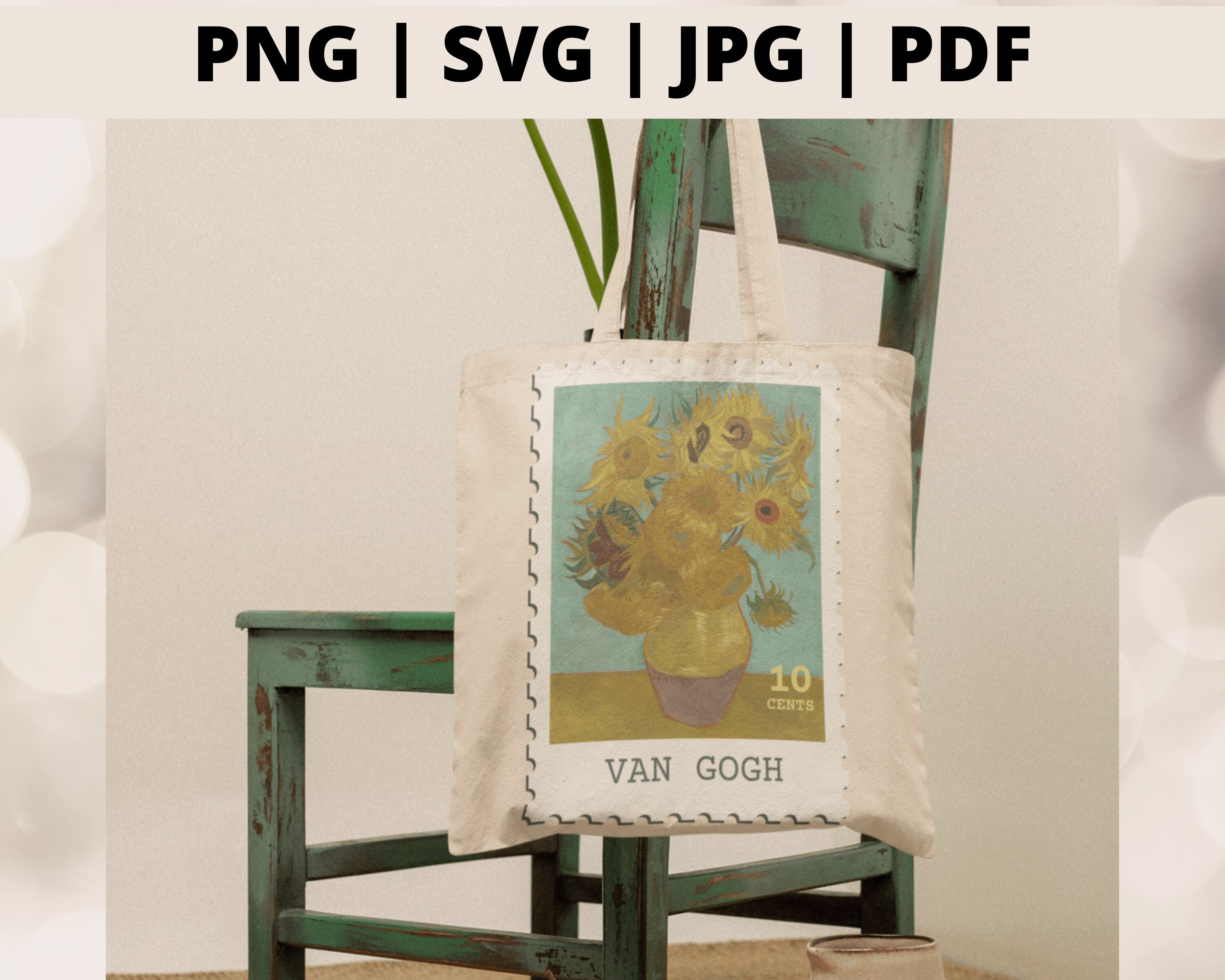 Vincent Van Gogh Sunflowers Png, Sunflower Svg, Flower Svg, Floral Svg ...