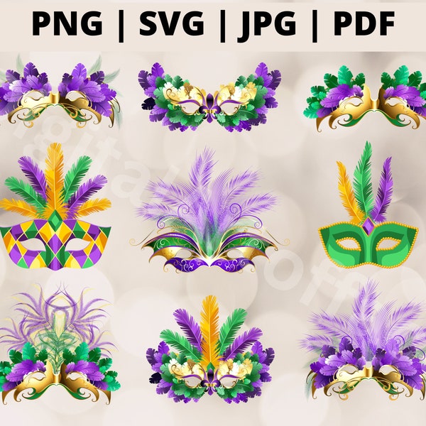 Mardi Gras Mask - Etsy