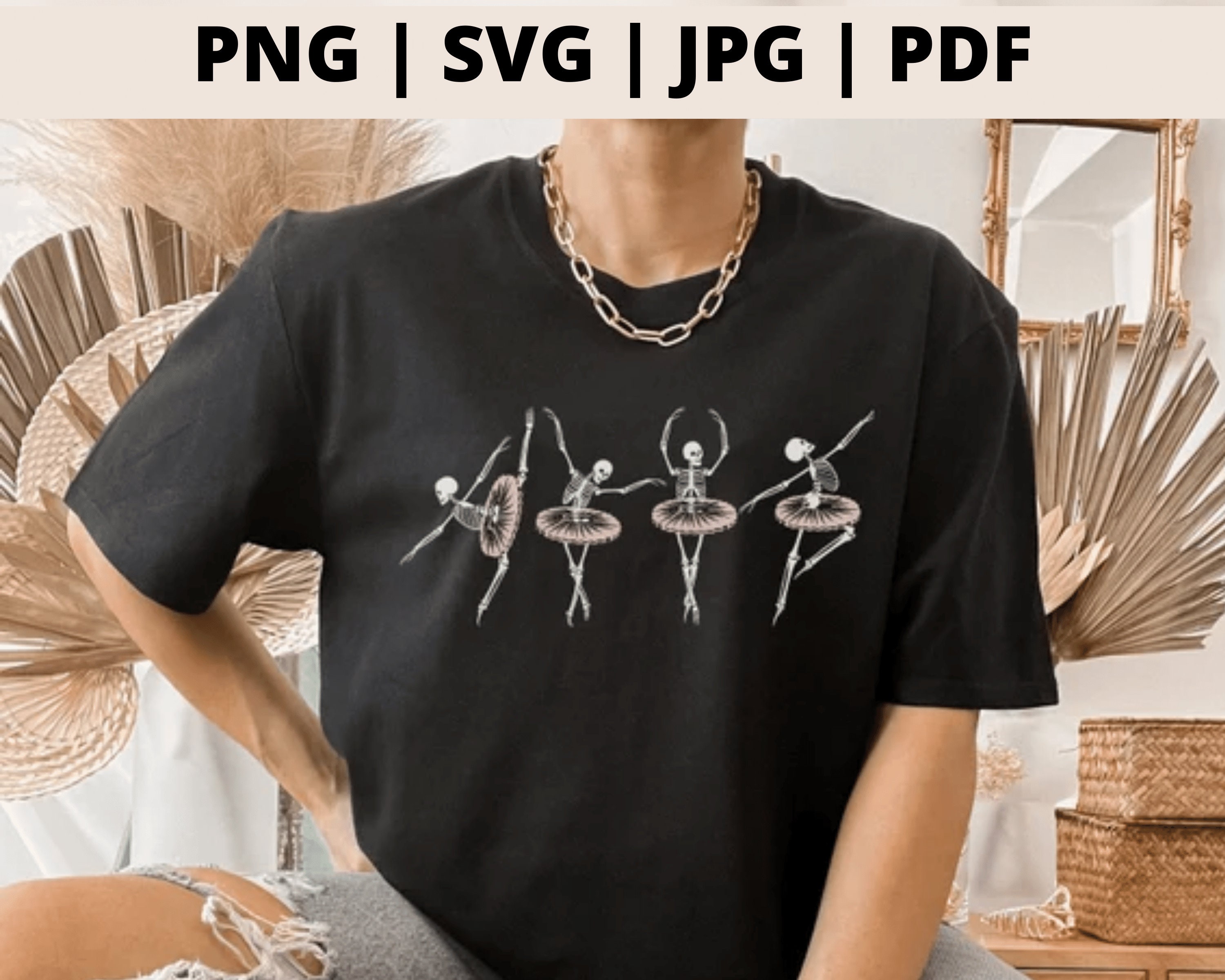 Ballerina Dancing Skeleton Svg, Ballet Png Halloween Skeletons Dance ...