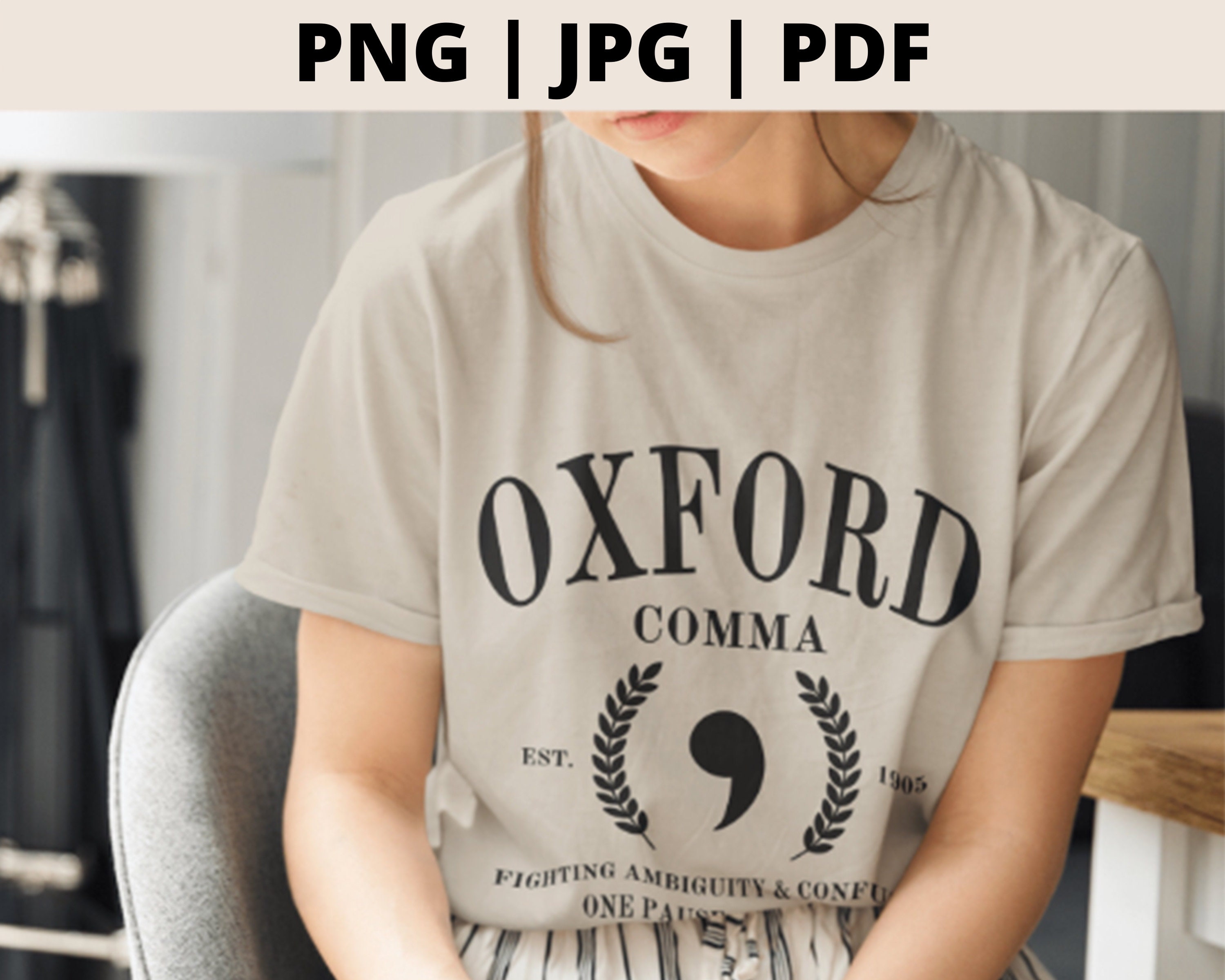 Oxford Comma Teacher Png, Teacher Gift Punctuation, Funny English ...