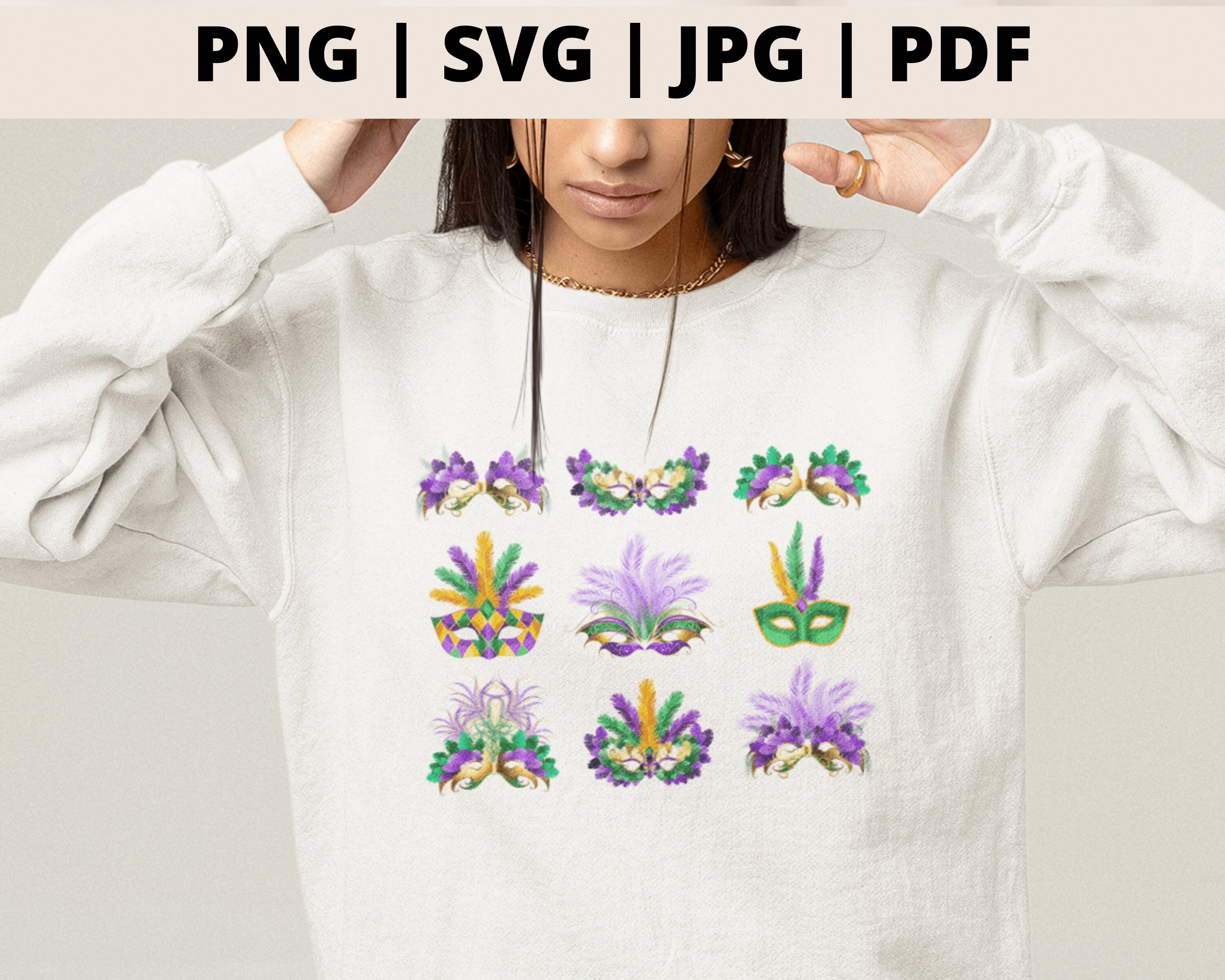 Mardi Gras Svg Masks, Mardi Gras Png, Fat Tuesday Svg, Flower De Luce ...