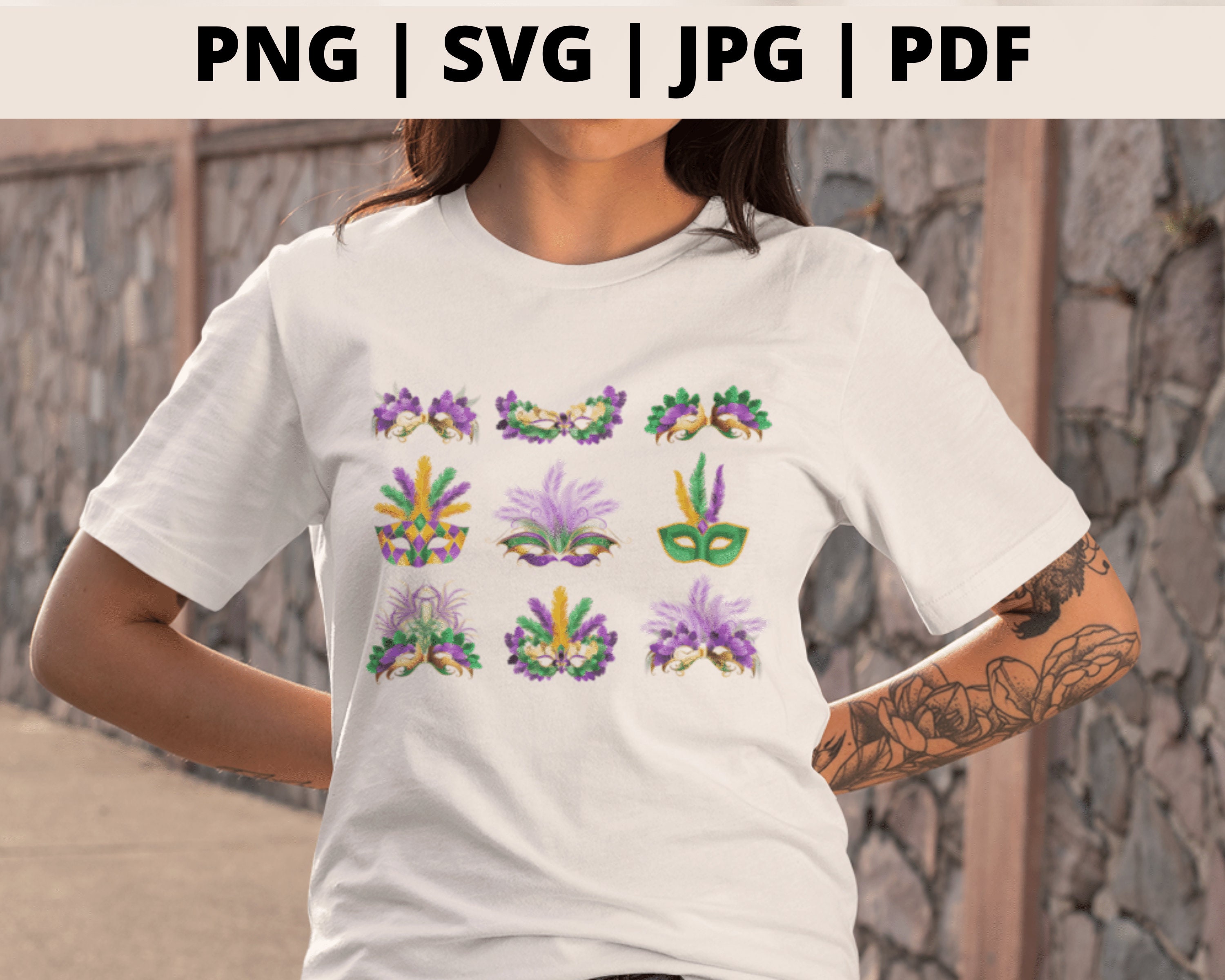 Mardi Gras Svg Masks, Mardi Gras Png, Fat Tuesday Svg, Flower De Luce ...