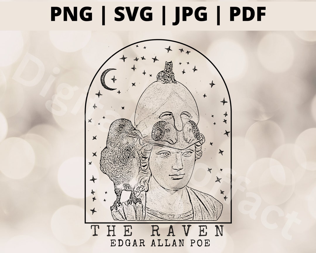 Edgar Allan Poe SVG, the Raven, Poet Svg, Literature Png, Literary Svg ...