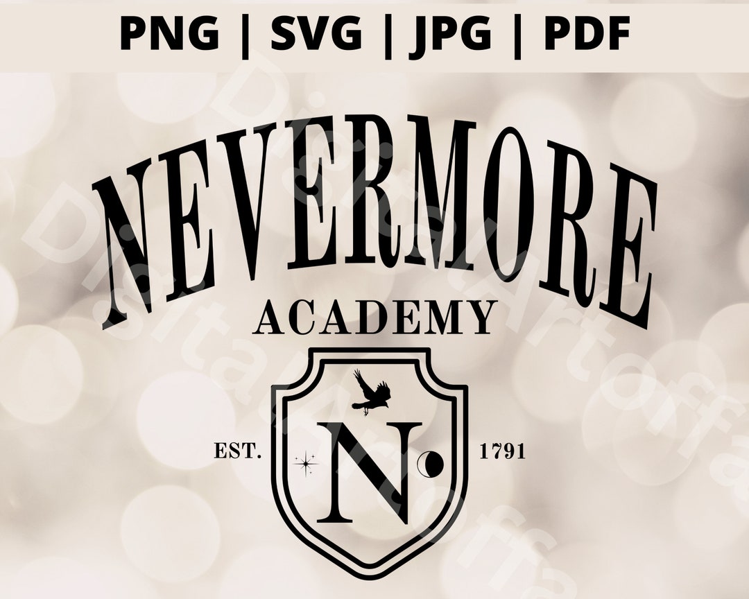 Nevermore Academy Png, Witchy Svg, College Jpg Addams Family Wednesday ...