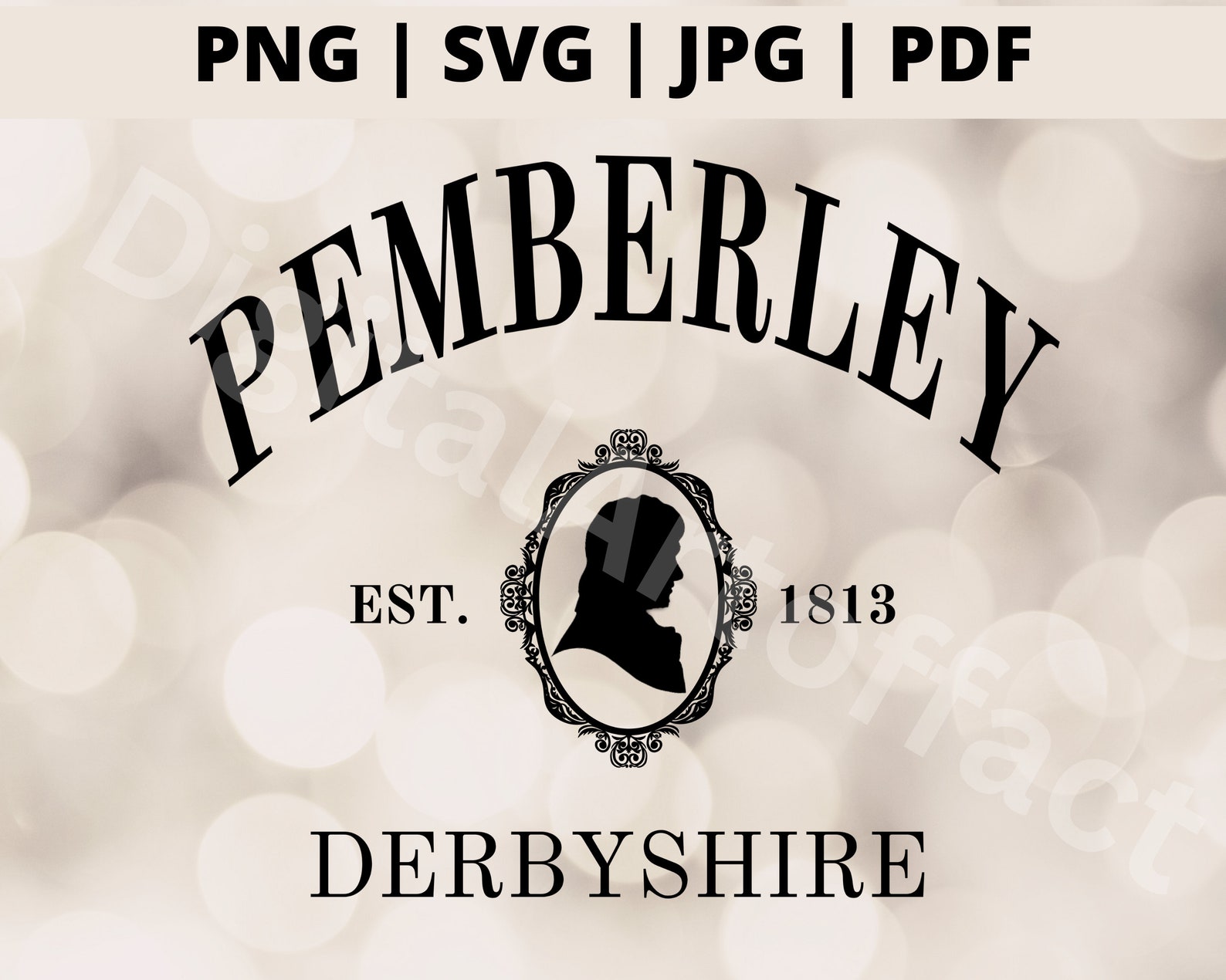 Pemberley Svg, Pride and Prejudice Png, Literary Jane Austen, Bookish ...
