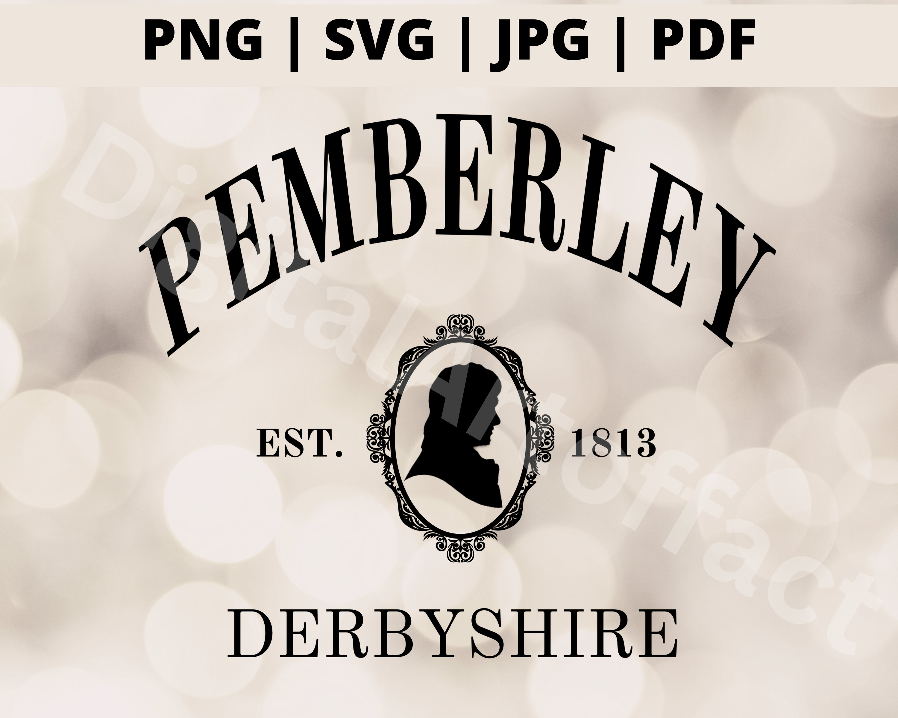 Pemberley Svg Pride and Prejudice Png Literary Jane Austen - Etsy