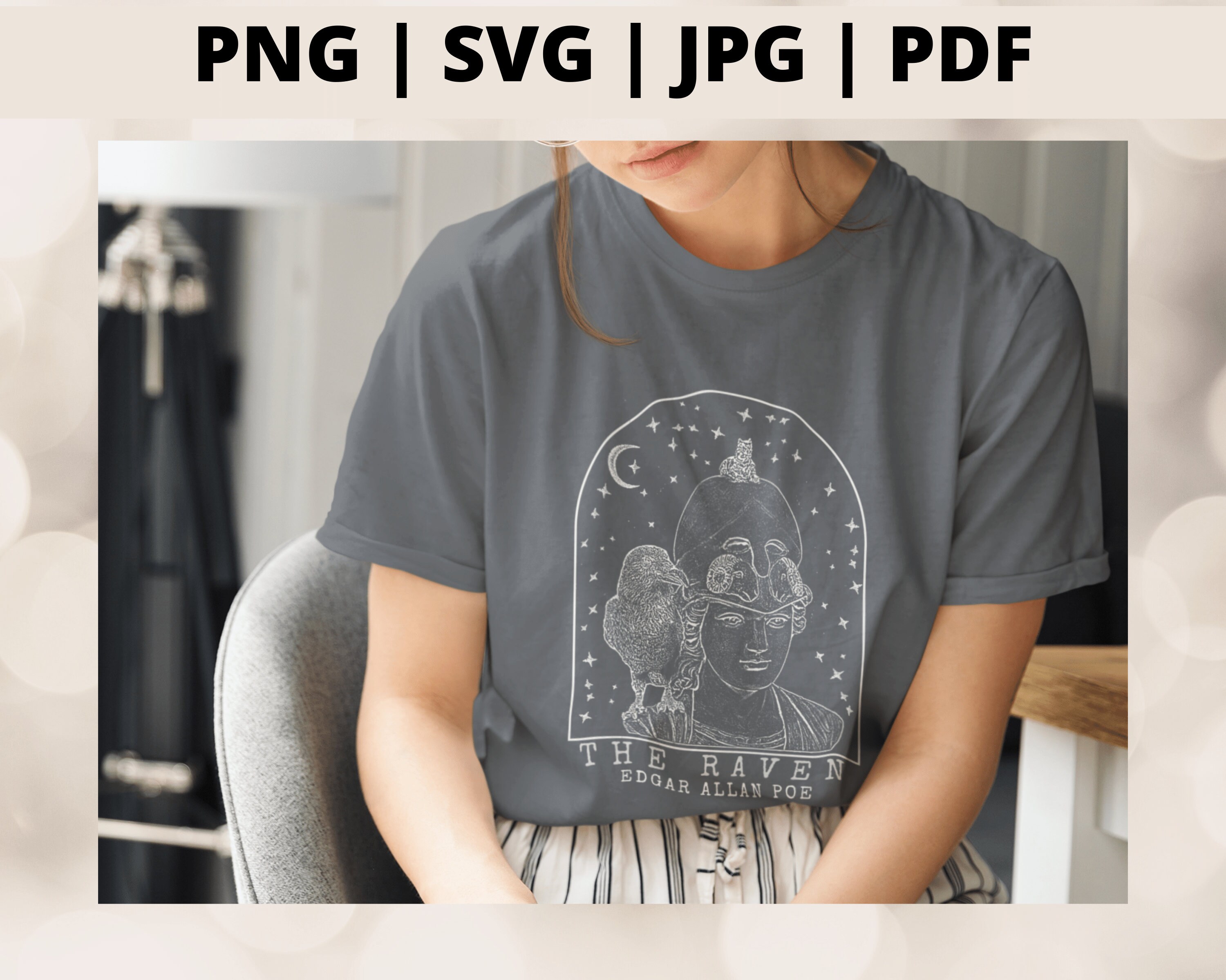 Edgar Allan Poe SVG, the Raven, Poet Svg, Literature Png, Literary Svg ...