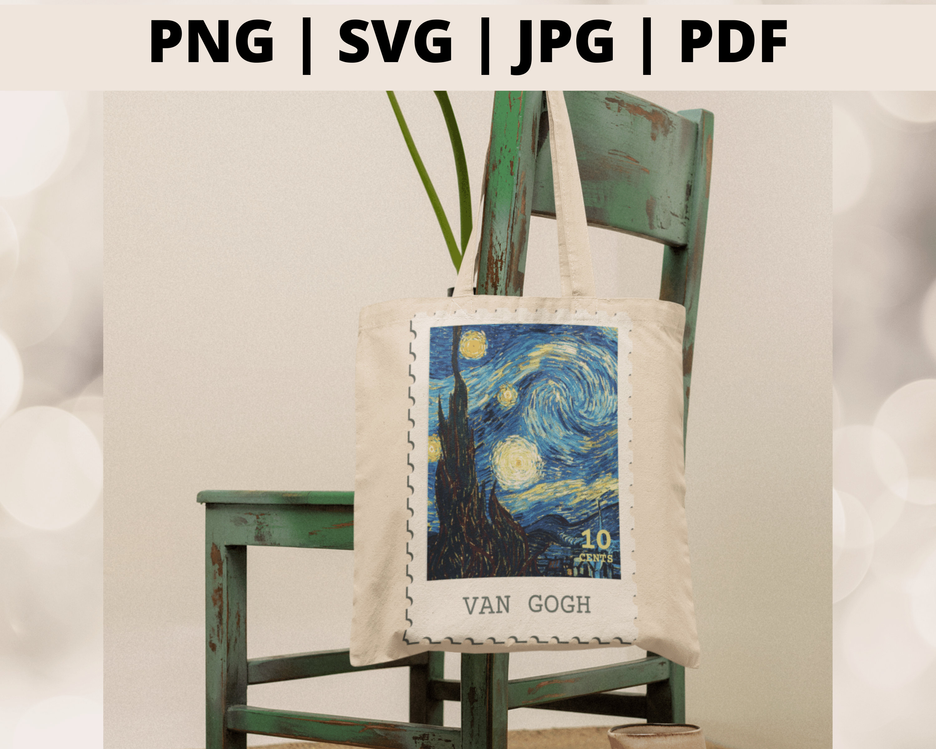 Vincent Van Gogh Starry Night Png, Night Svg, Celestial Moon and Stars ...