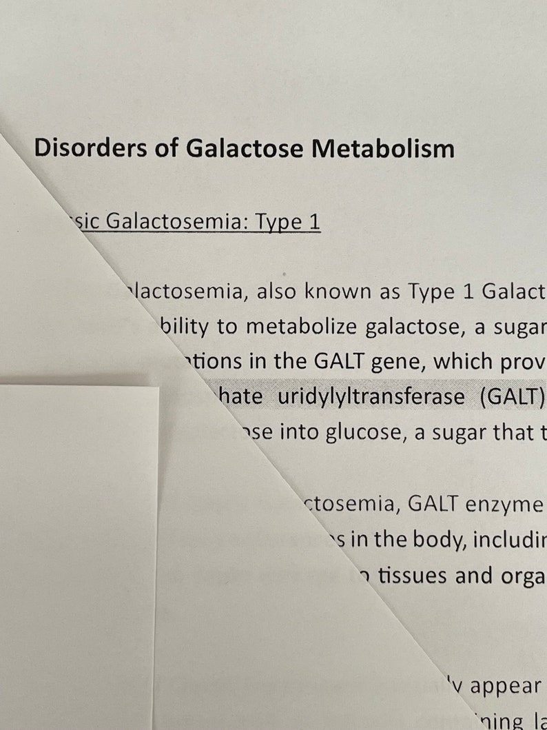 Biochemistry: Galactose Metabolism and Disorders - Study Notes - Etsy