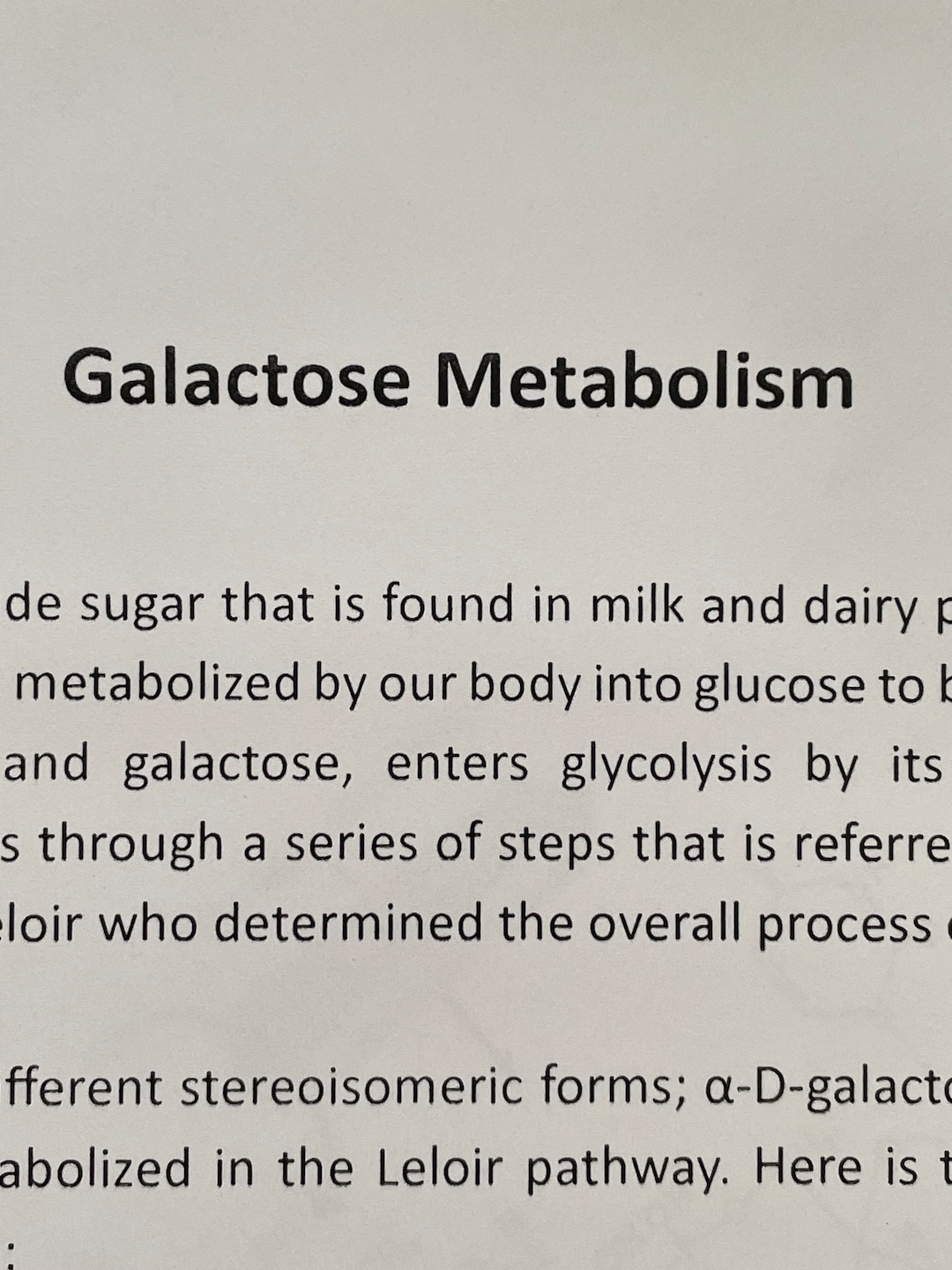 Biochemistry: Galactose Metabolism and Disorders - Study Notes - Etsy