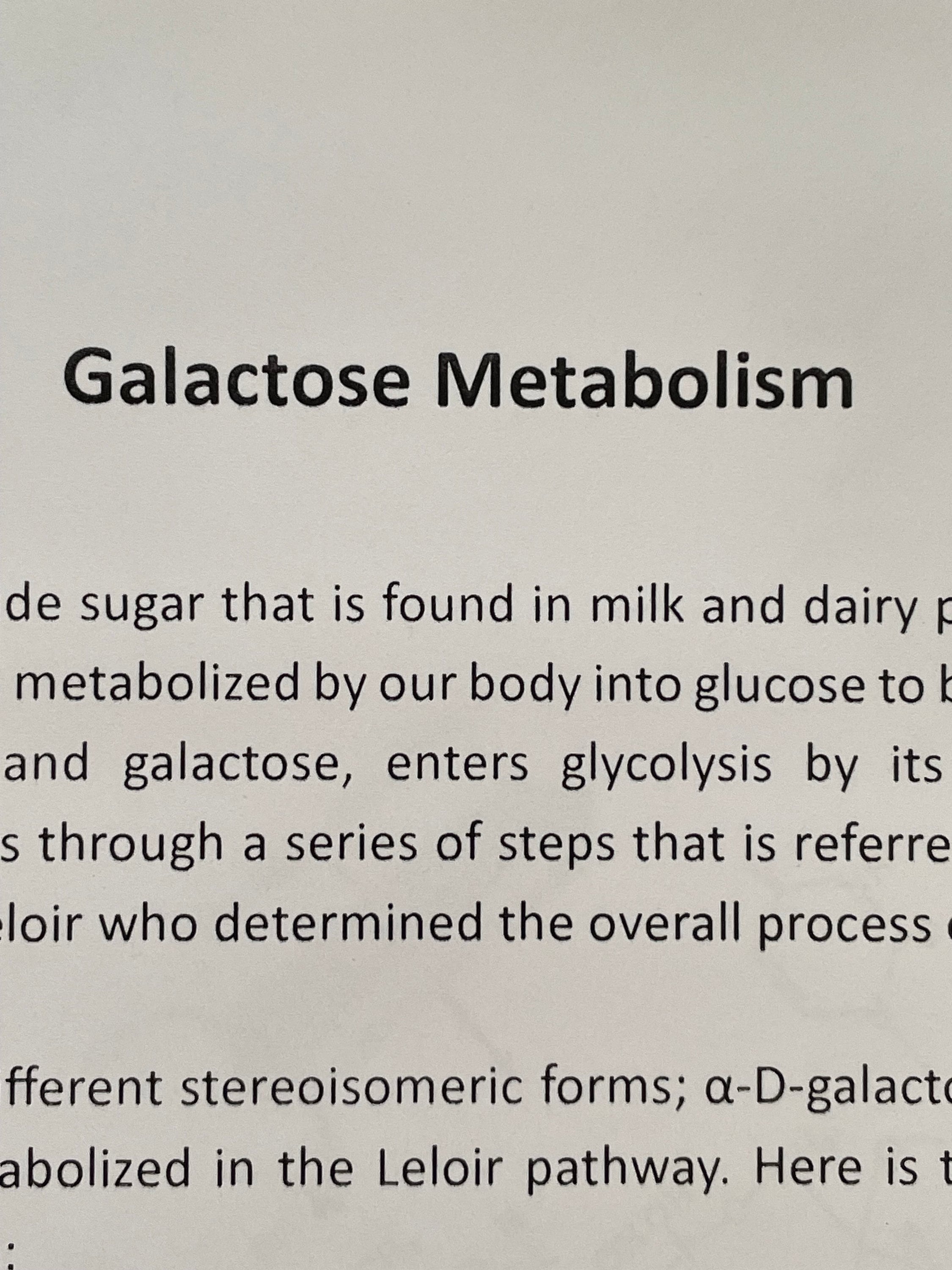 Biochemistry: Galactose Metabolism and Disorders - Study Notes - Etsy