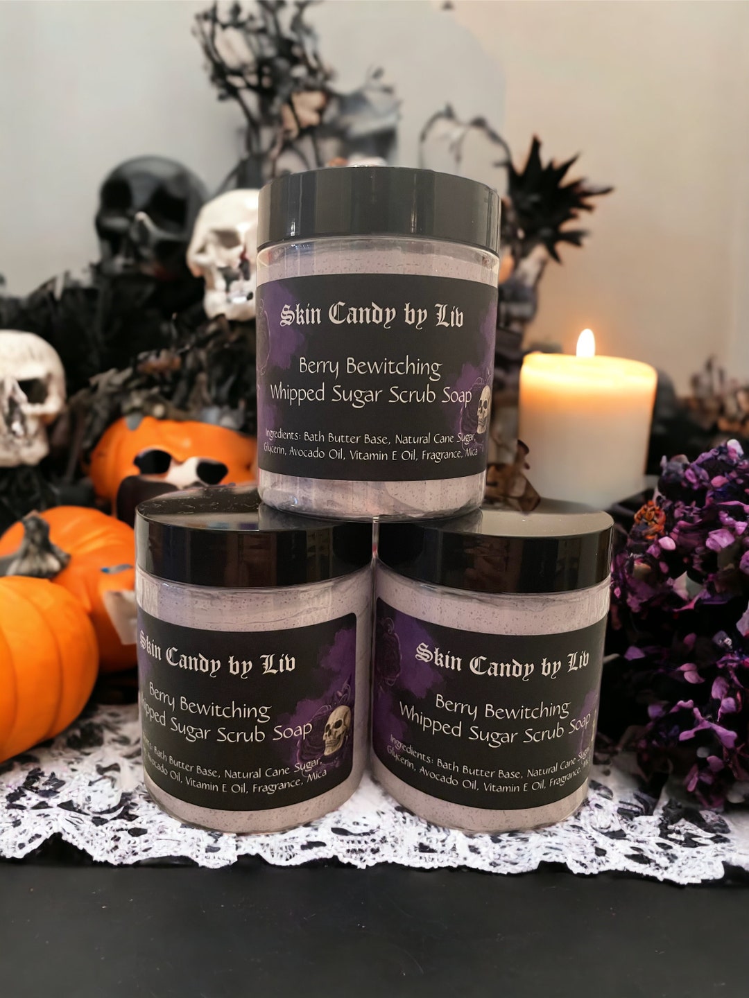 Berry Bewitching Whipped Sugar Scrub Soap| Halloween| Exfoliating ...
