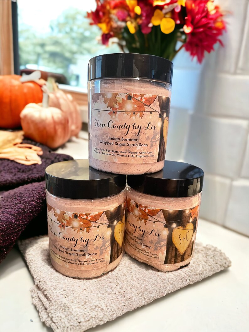 Indian Summer Whipped Sugar Scrub Soap| Moisturizing| Exfoliating ...