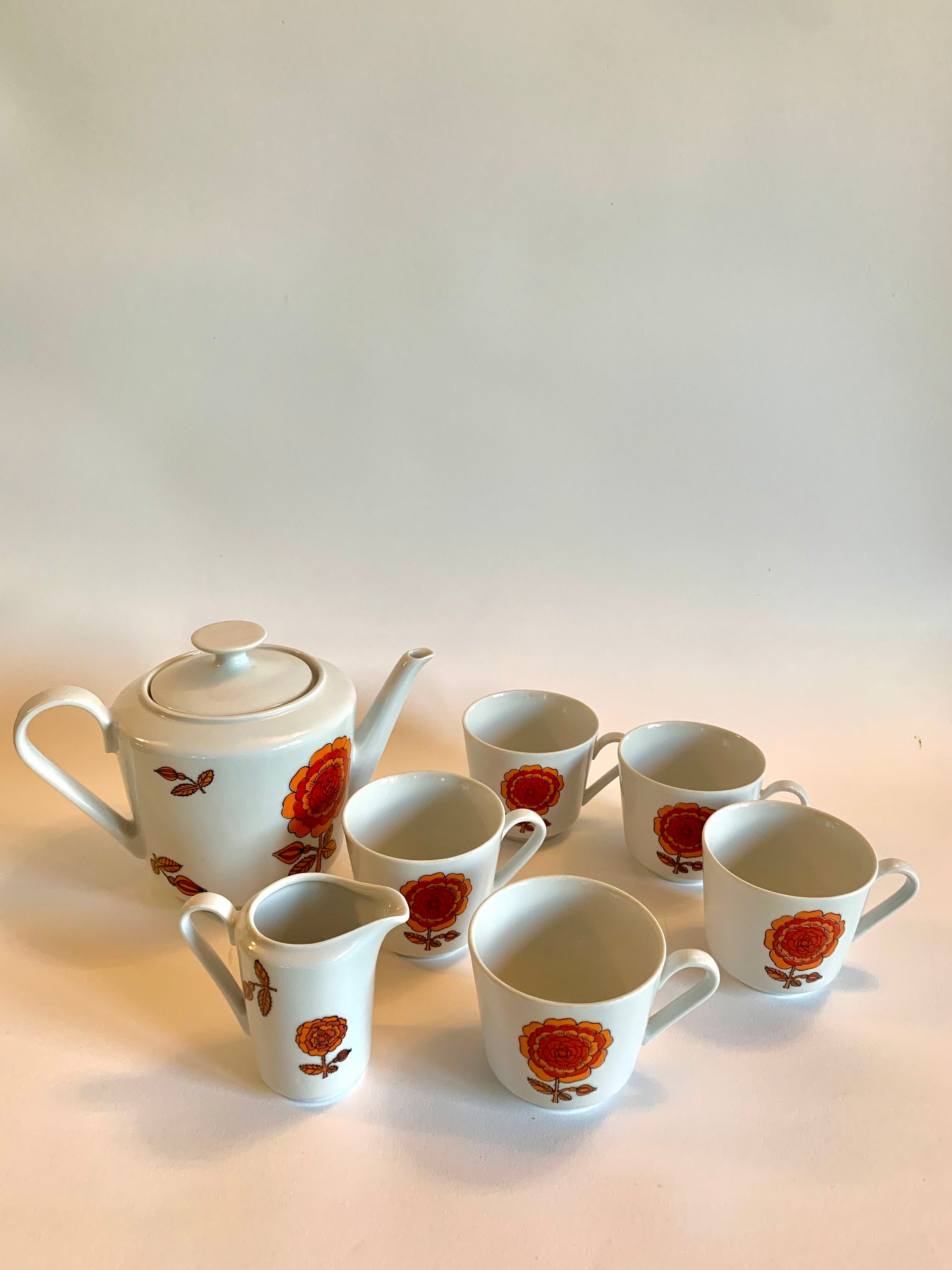 Kahla Tea Coffee Set With 5 Cups Teapot and Milk Jug. the - Etsy
