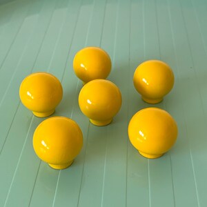 Super Fun Vintage Knobs Varnished Glossy Wood Colorful - Etsy