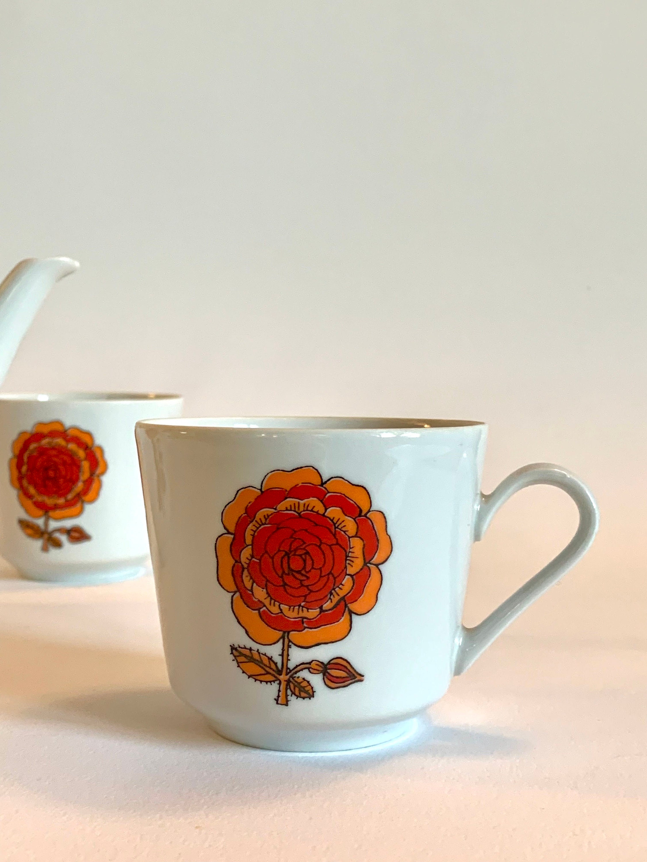 Kahla Tea Coffee Set With 5 Cups Teapot and Milk Jug. the - Etsy