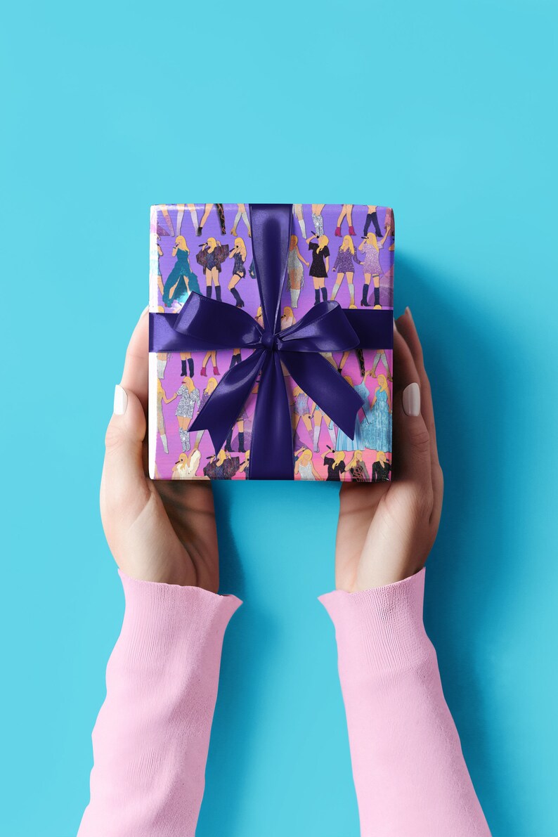 Eras Tour Wrapping Paper Taylor Birthday T Wrapping Paper Happy Birthday Wrapping Paper For