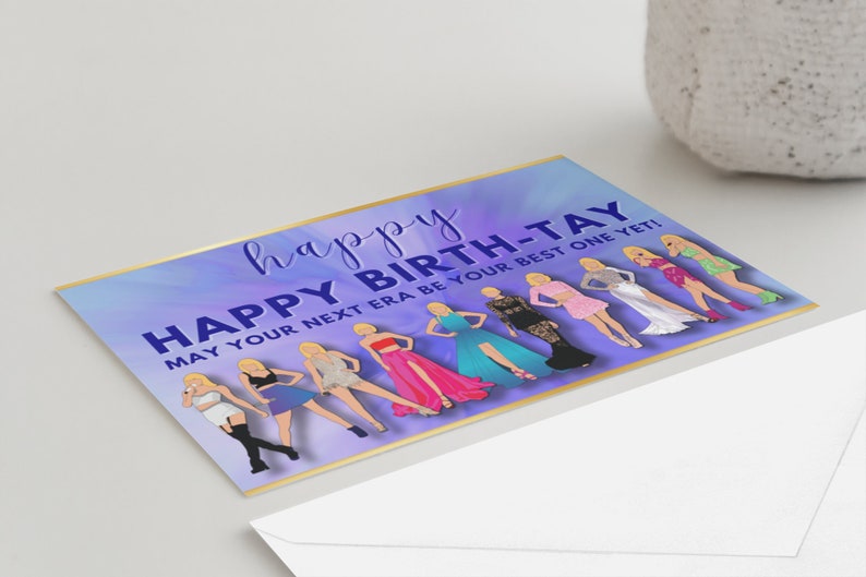 1989 Eras Inspired Happy Birth-tay Card Swift Bday Themed - Etsy