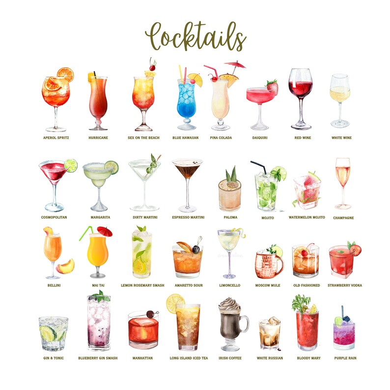 Bar Menu Template Modern Editable Drink Menu Template - Etsy