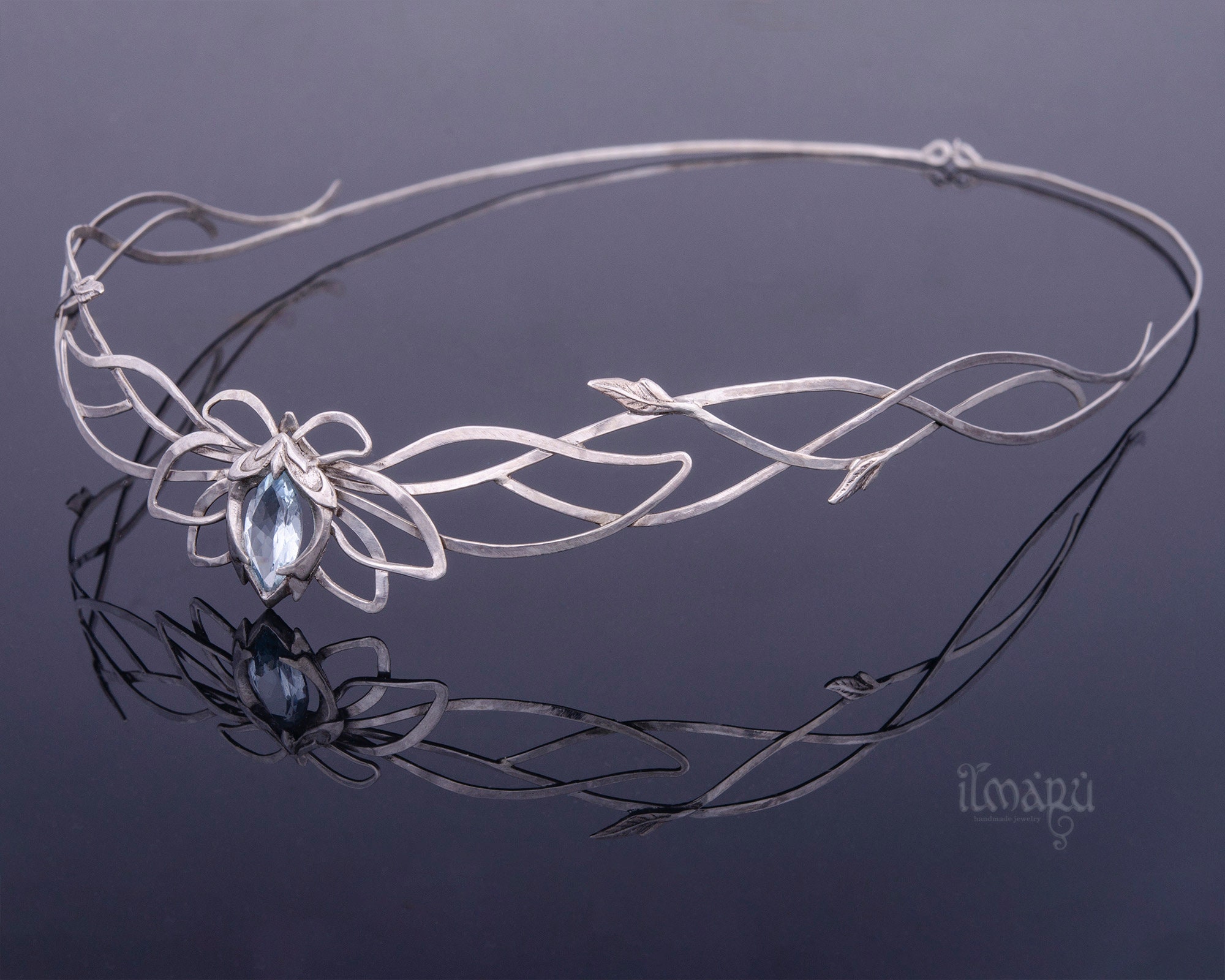 Sterling Silver Elven Tiara - Wedding Crown - Fairy Headpiece - Elvish ...