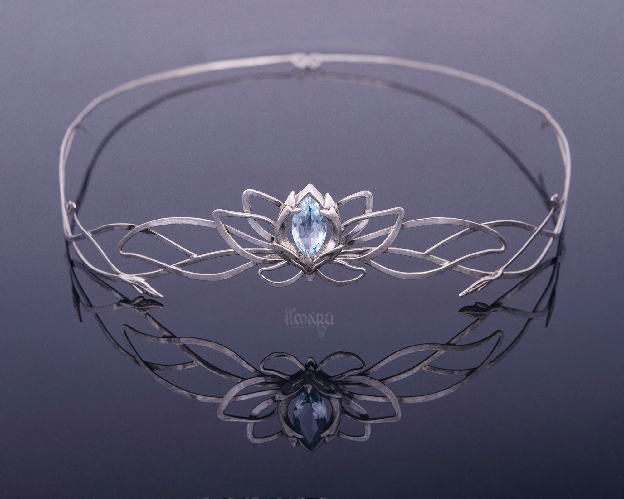 Sterling Silver Elven Tiara - Wedding Crown - Fairy Headpiece - Elvish ...