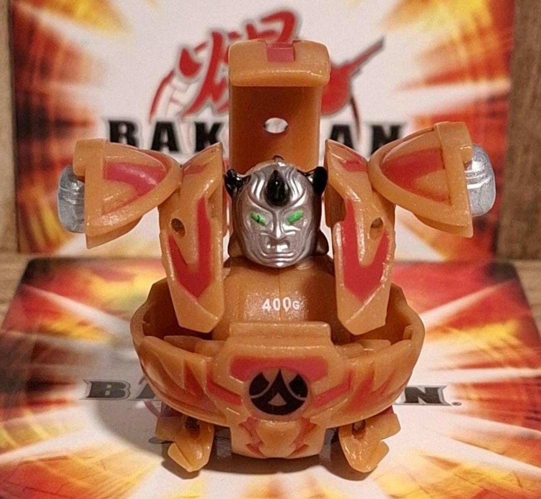 Bakugan Vintage Toy - Bakuflip Reverse Pyrus Warius- Battle Brawlers ...