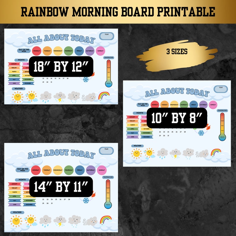 Morning Board | Kids Daily Calendar | Circle Time Poster | All About ...