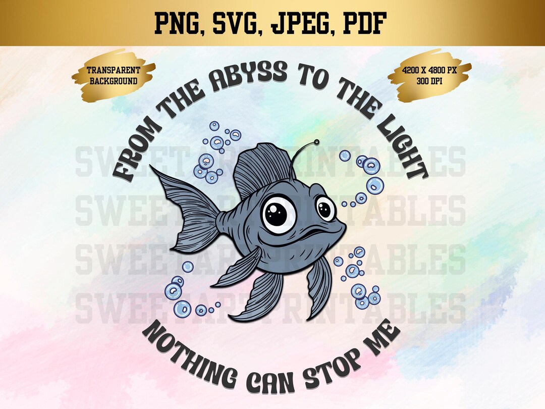 Angular Fish SVG | Motivation PNG | Angular Deep Sea Fish Clipart ...