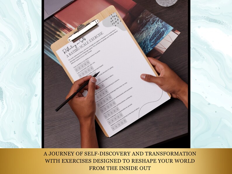 Self Concept Workbook Healing Journey Journal Self Esteem Worksheet ...