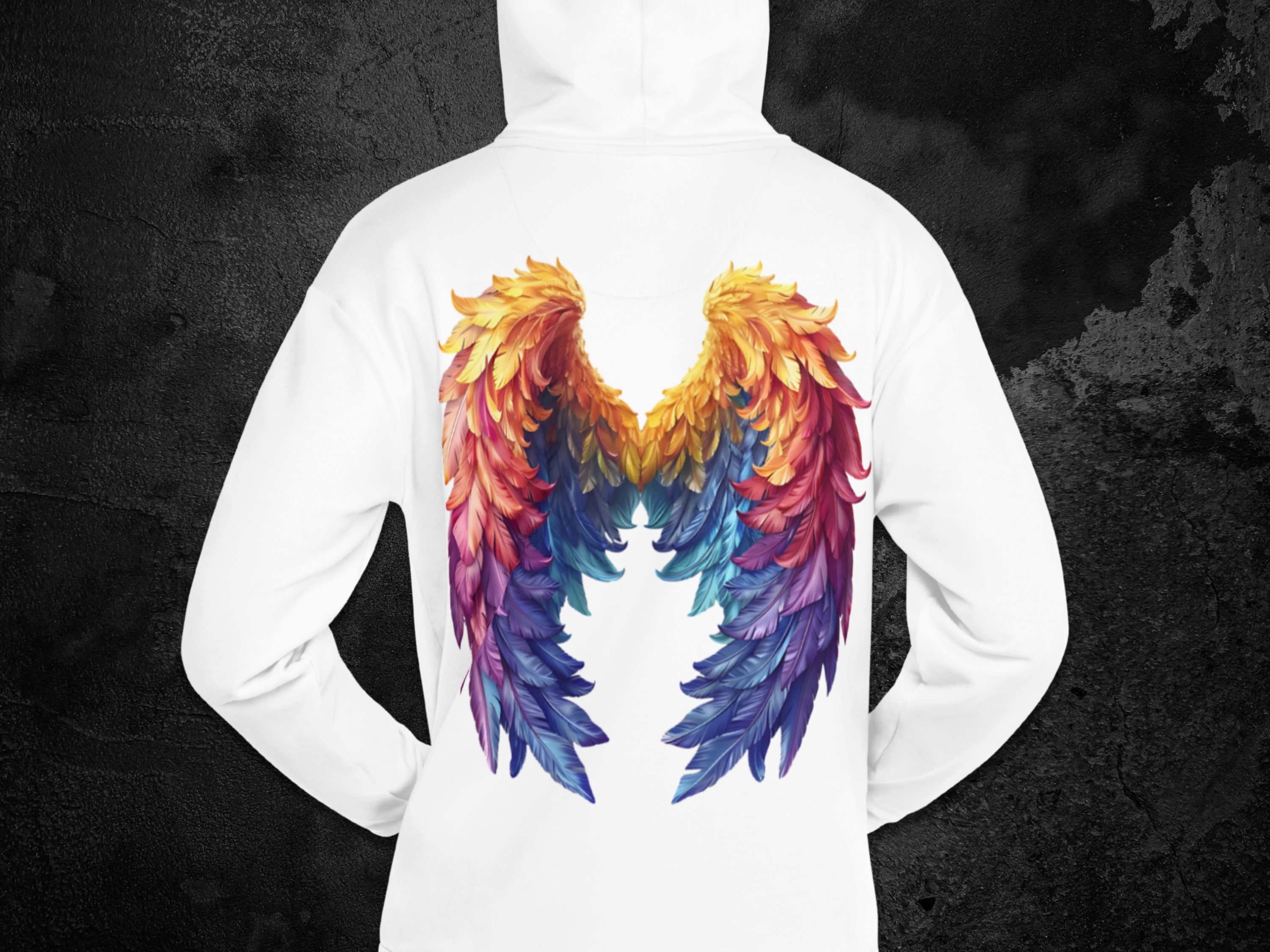 Angel Wings Hoodie | Angel Sweatshirt | Wing Sweater | Color Fairy Wing ...