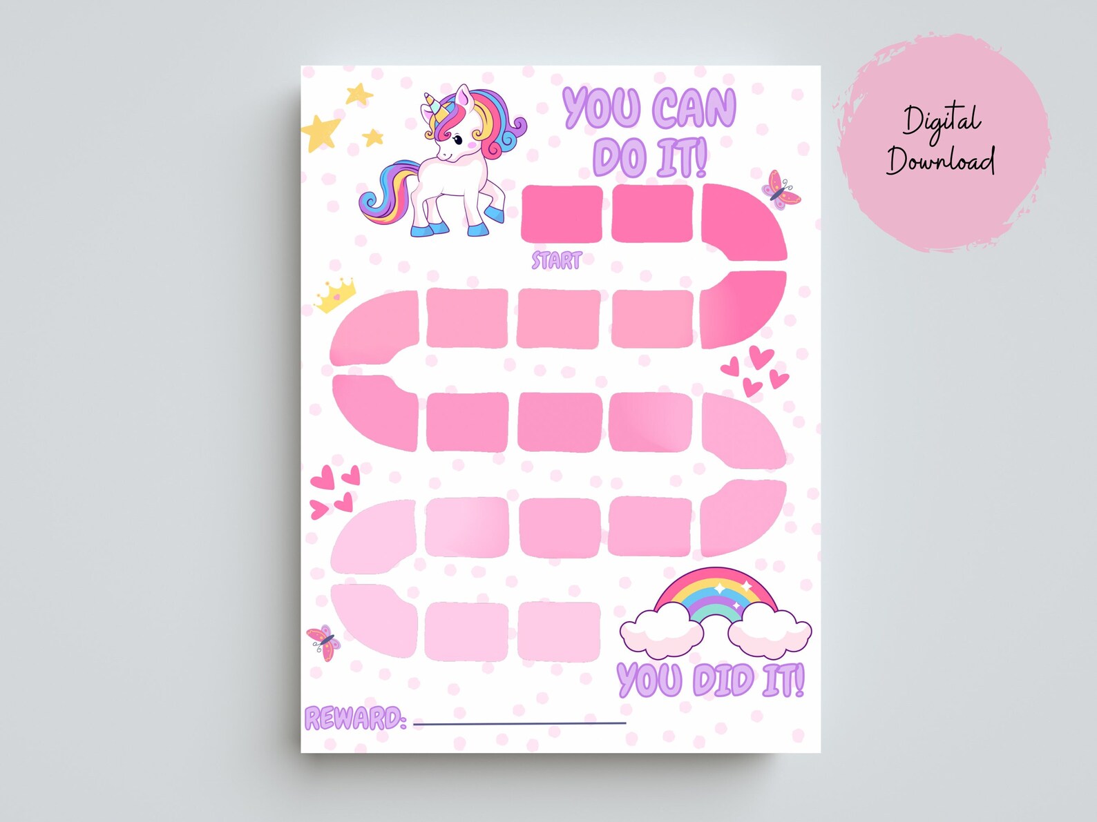 Unicorn Reward Chart, Chore Chart Kids, Routine Sticker Chart, Reward ...