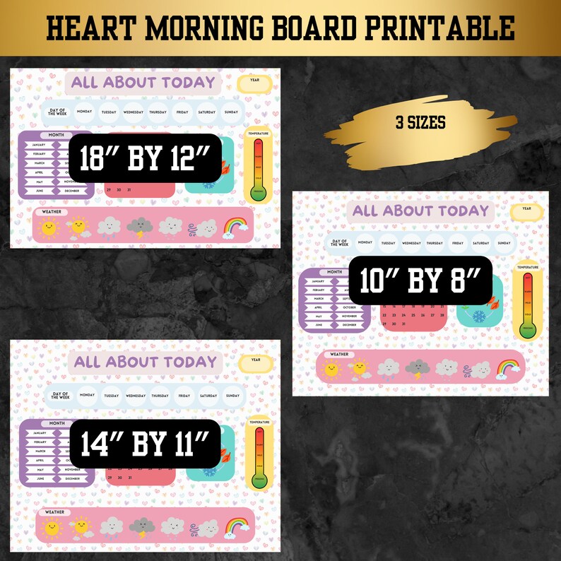 Kids Daily Morning Board Kids Classroom Calendar All About Today ...