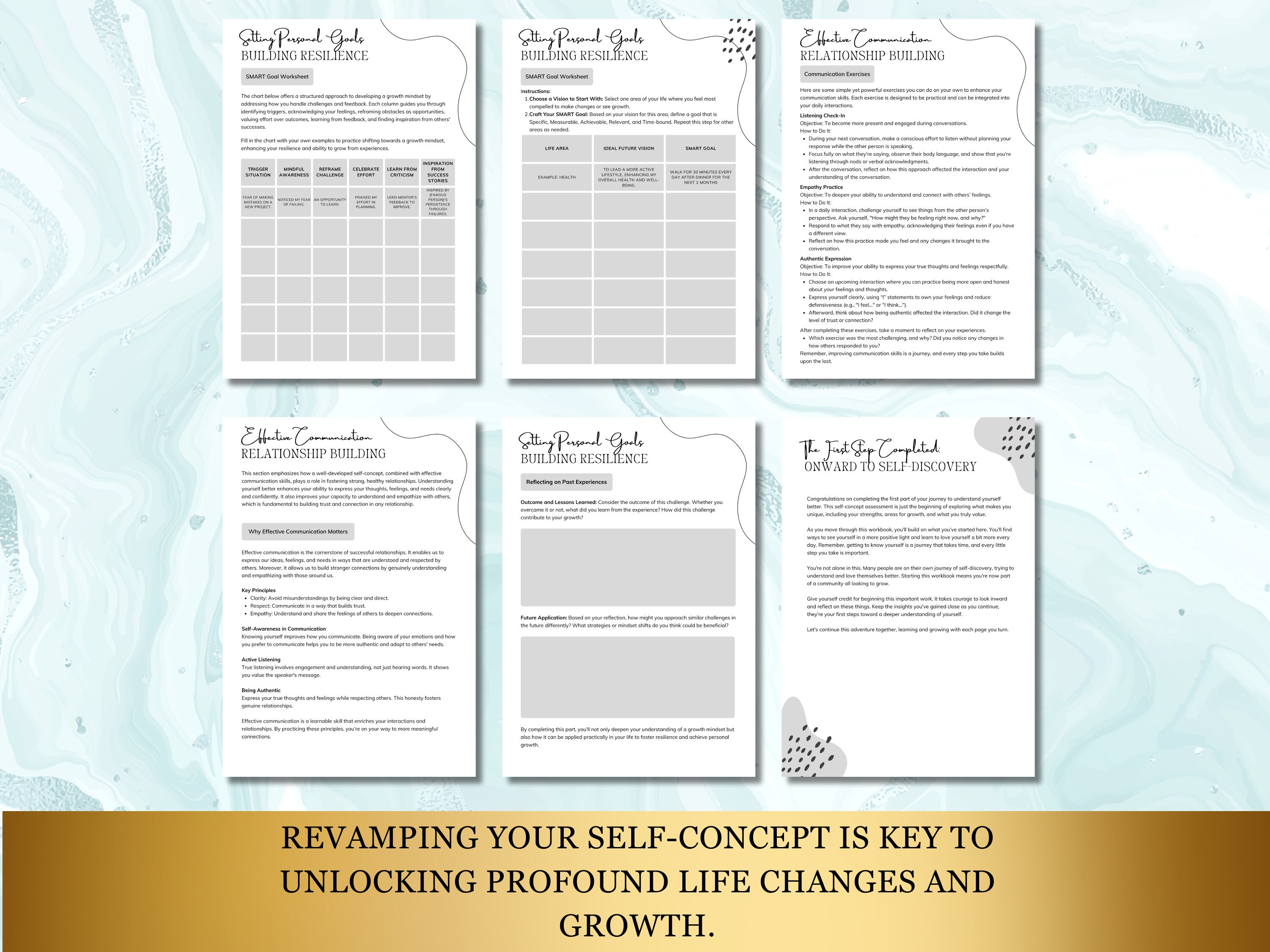 Self Concept Workbook Healing Journey Journal Self Esteem Worksheet ... Self Concept Workbook Healing Journey Journal Self Esteem Worksheet ...