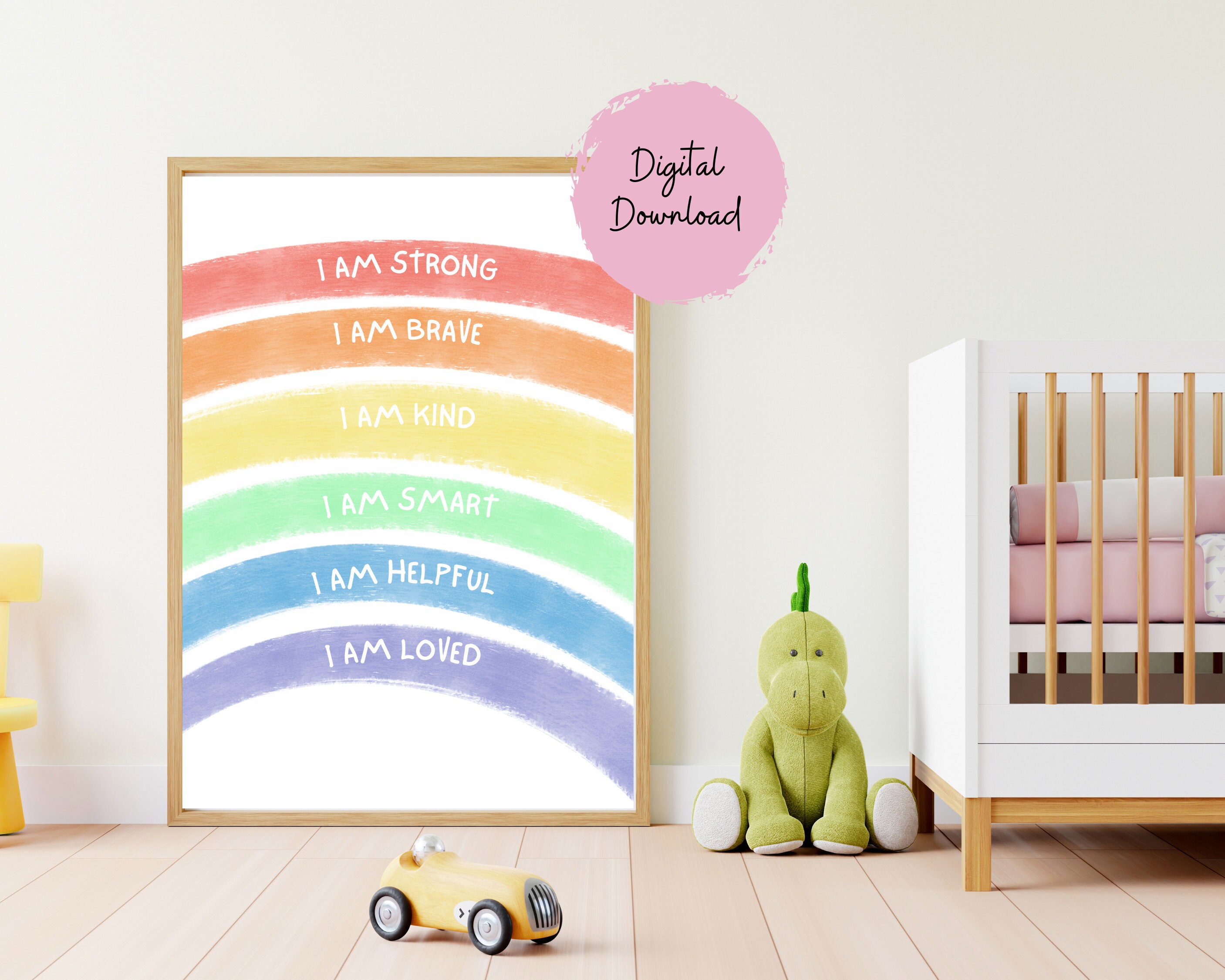 Positive Affirmations for Kids, I Am Enough Poster, Positive Poster ...