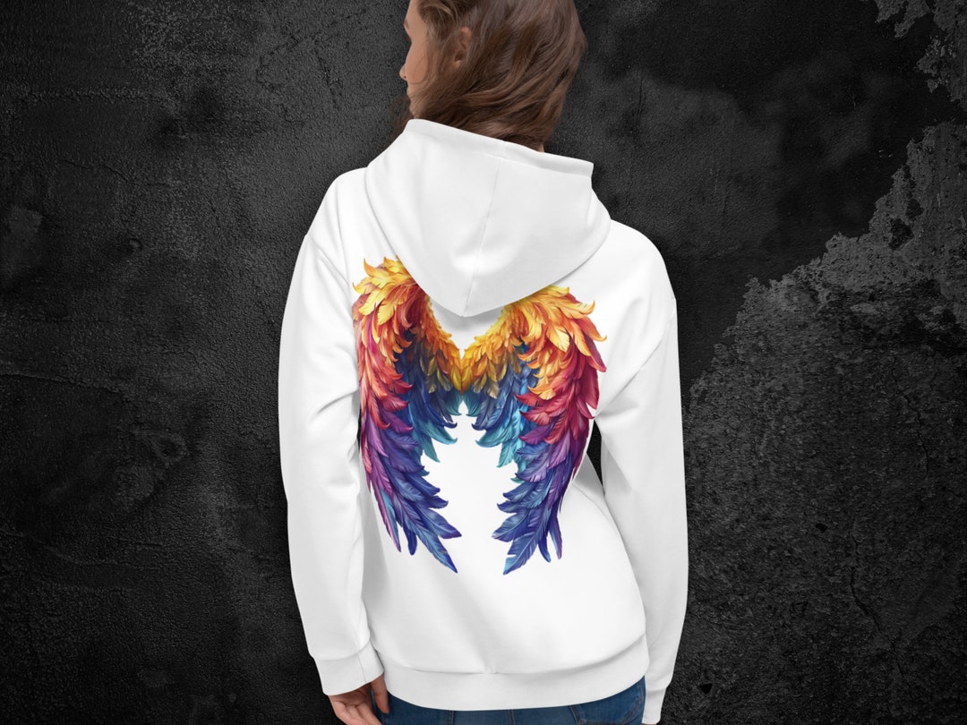 Angel Wings Hoodie | Angel Sweatshirt | Wing Sweater | Color Fairy Wing ...