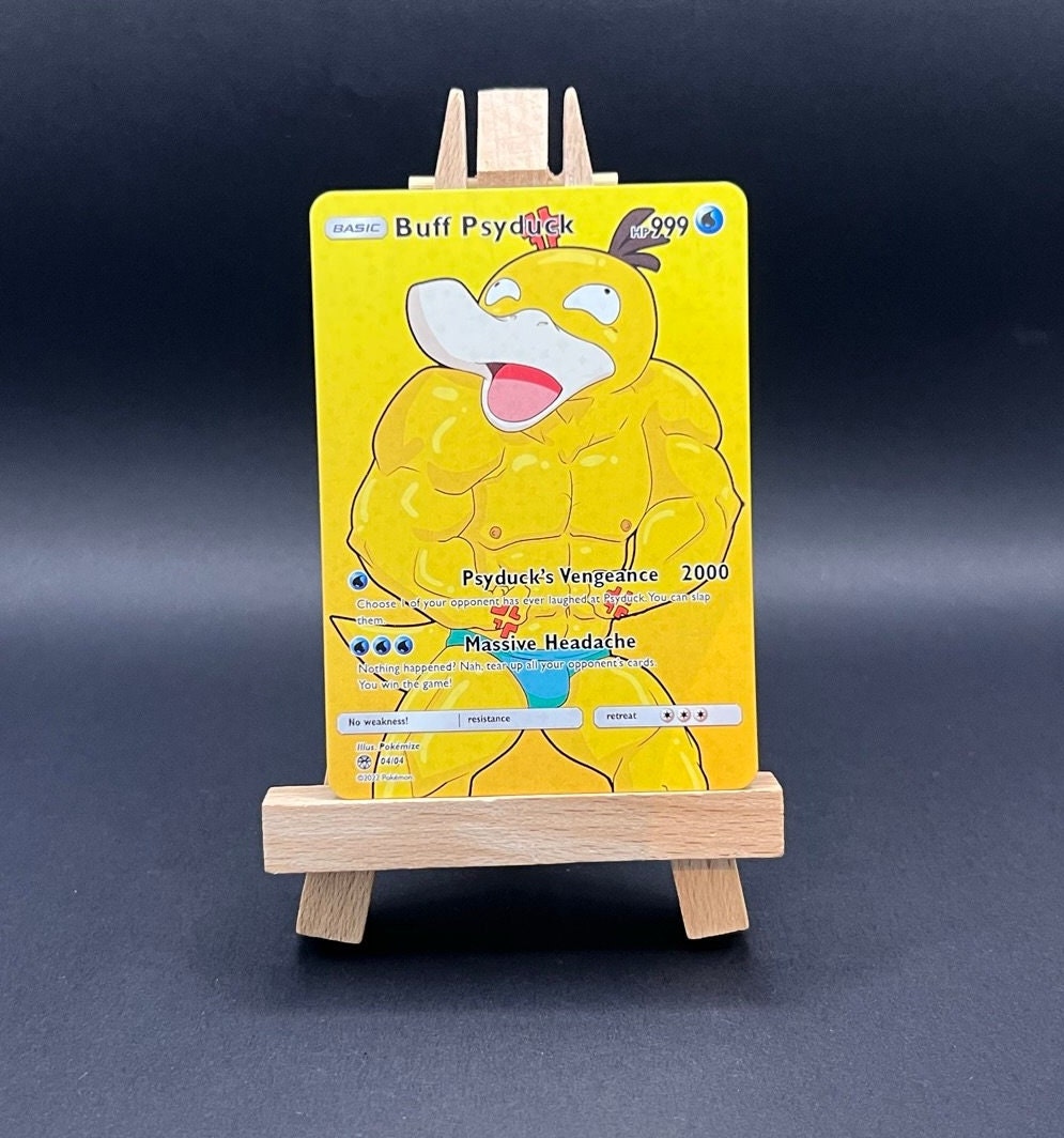 Buff Psyduck Custom Pokemon Card Valentines Gift for Him - Etsy Sweden