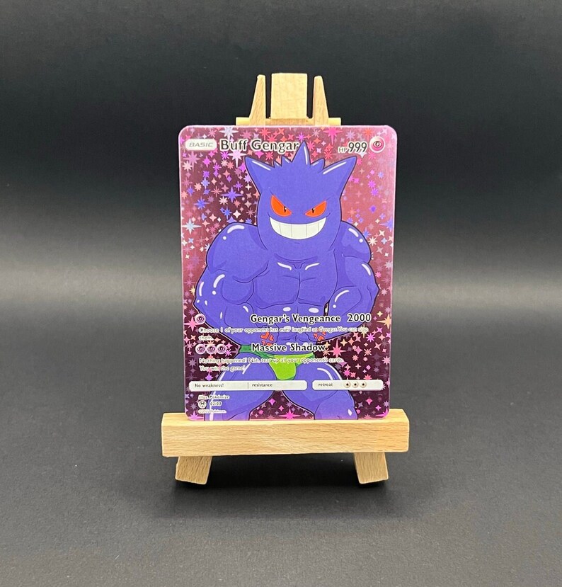 Buff Gengar Custom Pokemon Card Valentines Gift for Him - Etsy