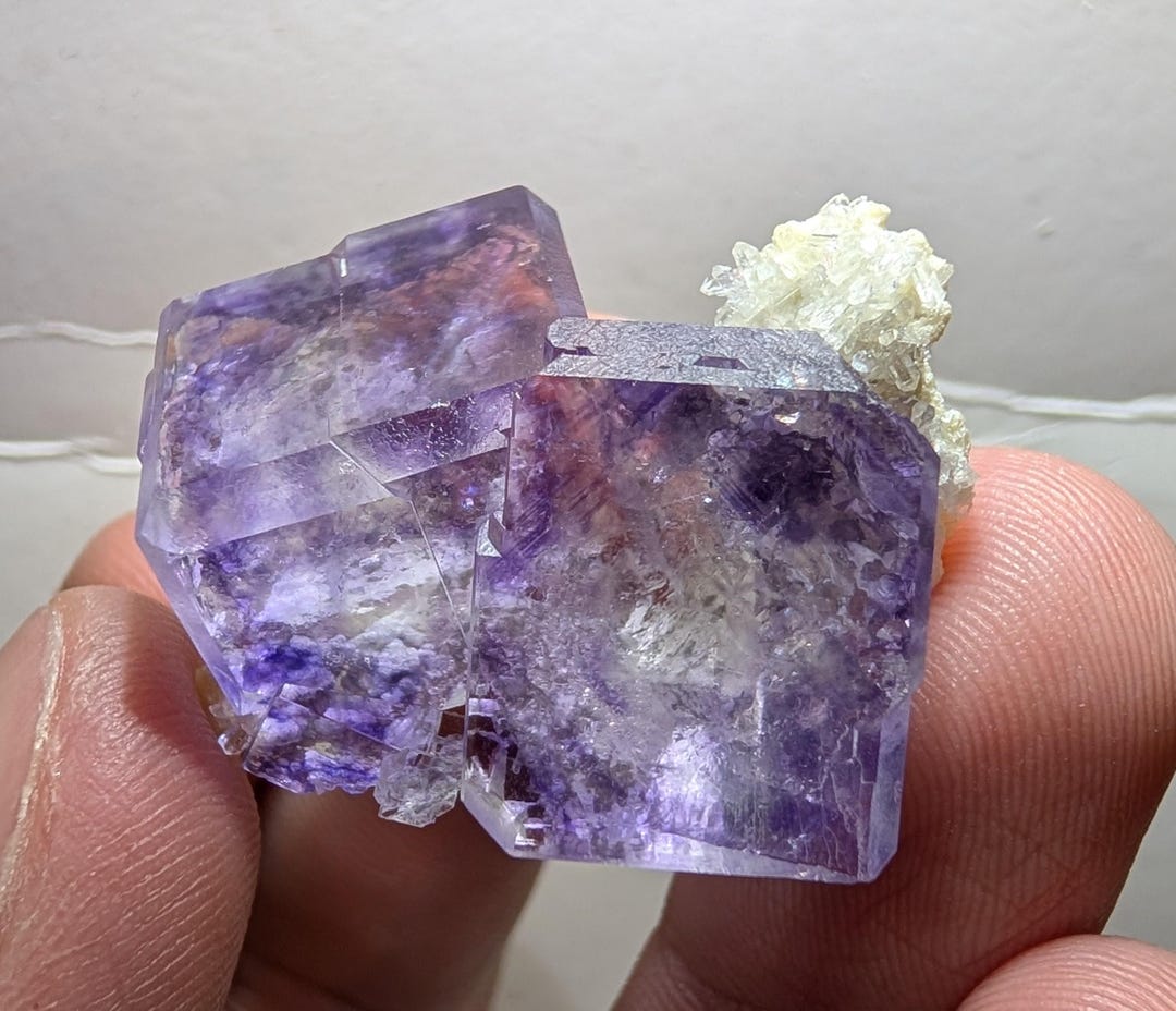 Blue Purple Bevel Edge Fluorite, Quartz, Dolomite - Zhejiang - Etsy